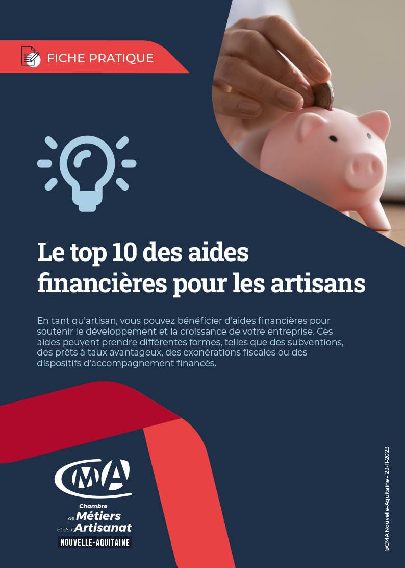 Le top 10 des aides financières pour les artisans