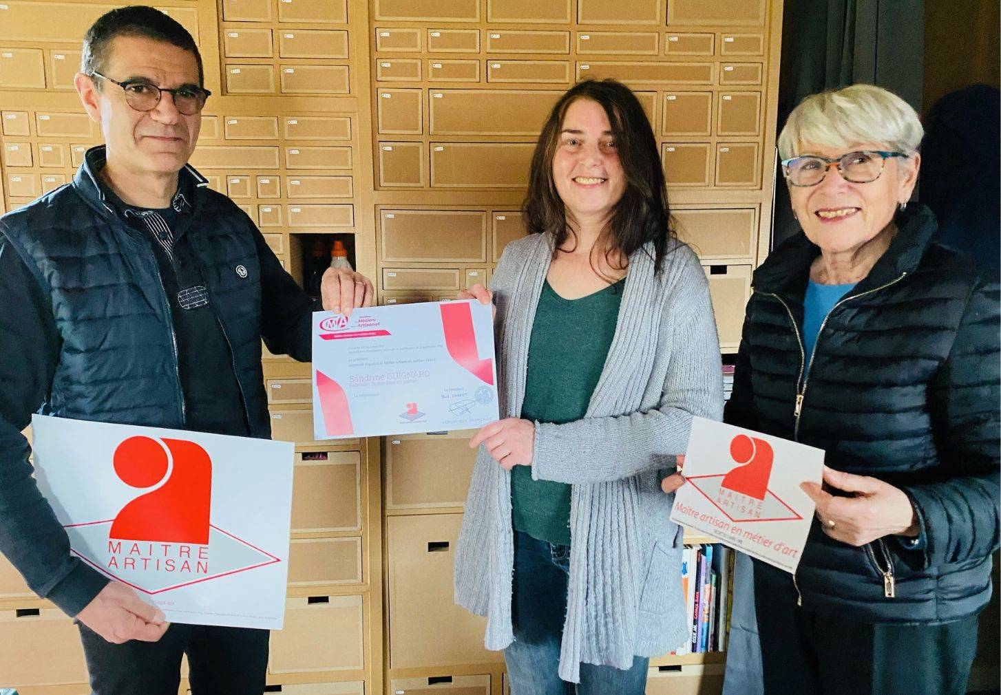 Sandrine Guignard reçoit le diplôme de Maître artisan en métier d’art