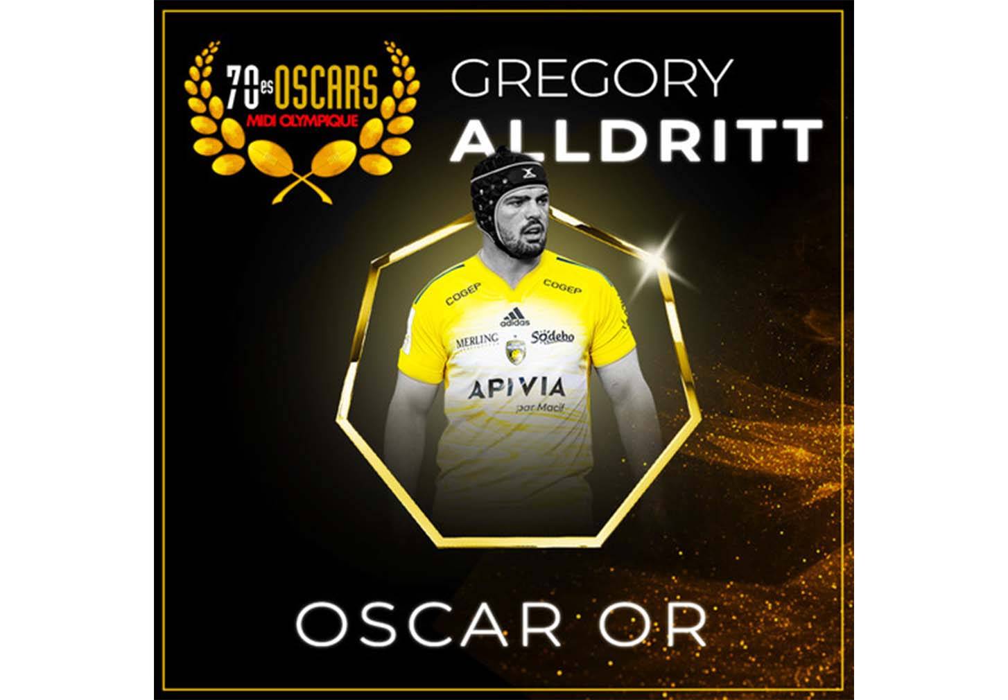 Grégory Alldritt, lauréat de l'Oscar d'Or du Midi Olympique